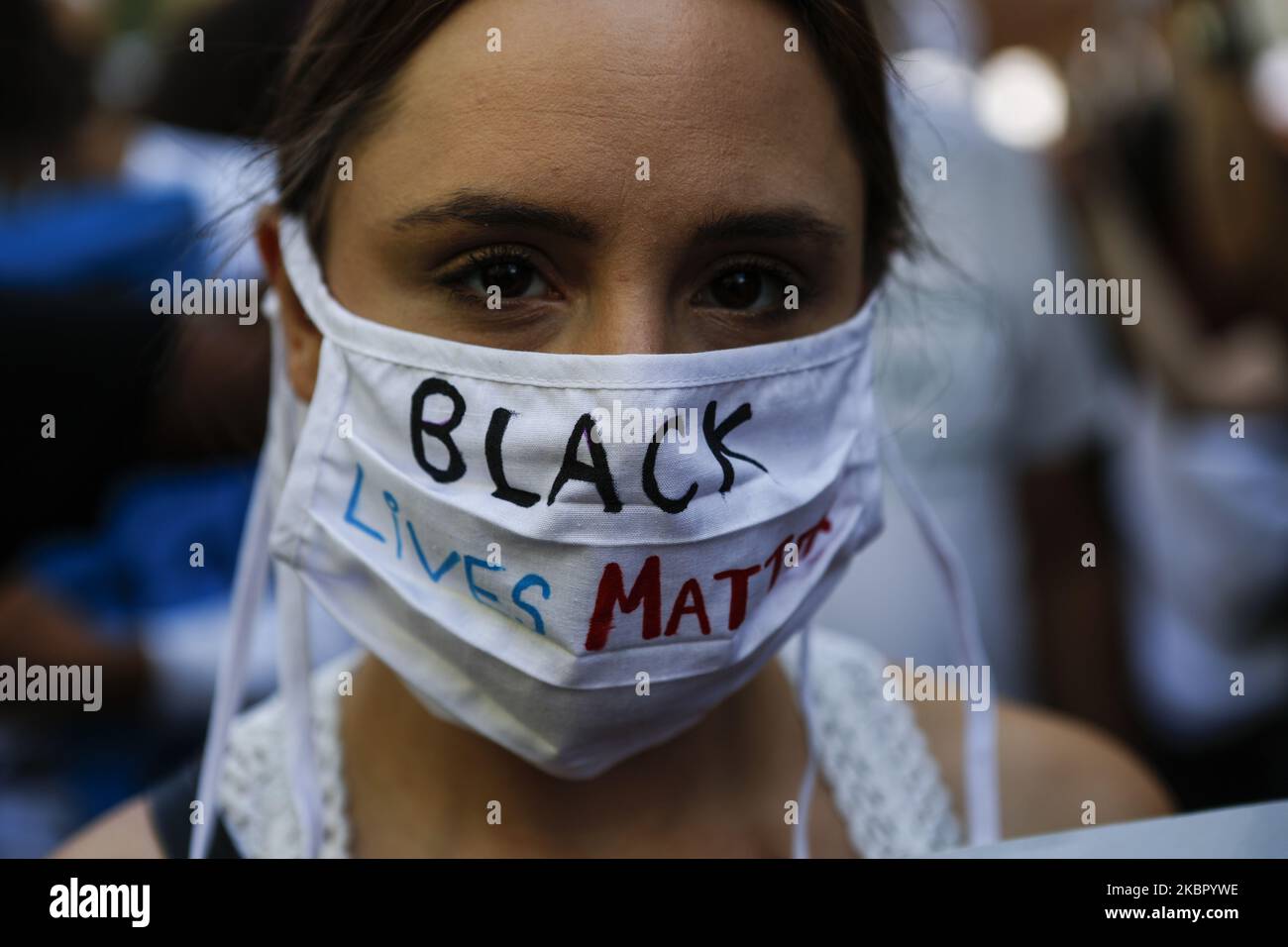 Girl with justice face mask hi-res stock photography and images - Alamy