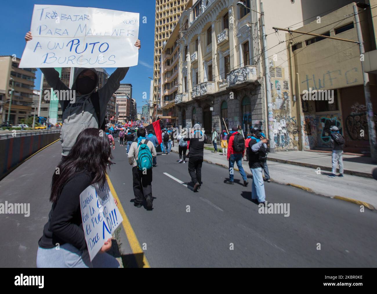 Popular demonstrations in Ecuador by students, unions, teachers ...