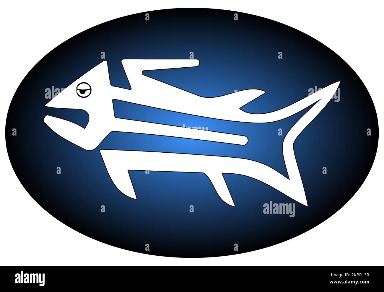 Geoglyph of the fish whale from Nazca, The Nazca Lines, Nazca Desert ...