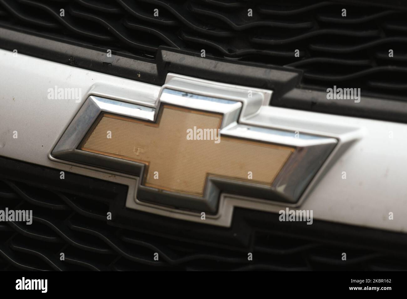 A logo of Chevrolet, American multinational automaker, seen on a car in ...