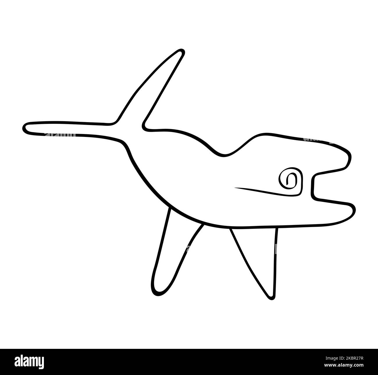 Geoglyph of the killer whale from Nazca, The Nazca Lines, Nazca Desert ...