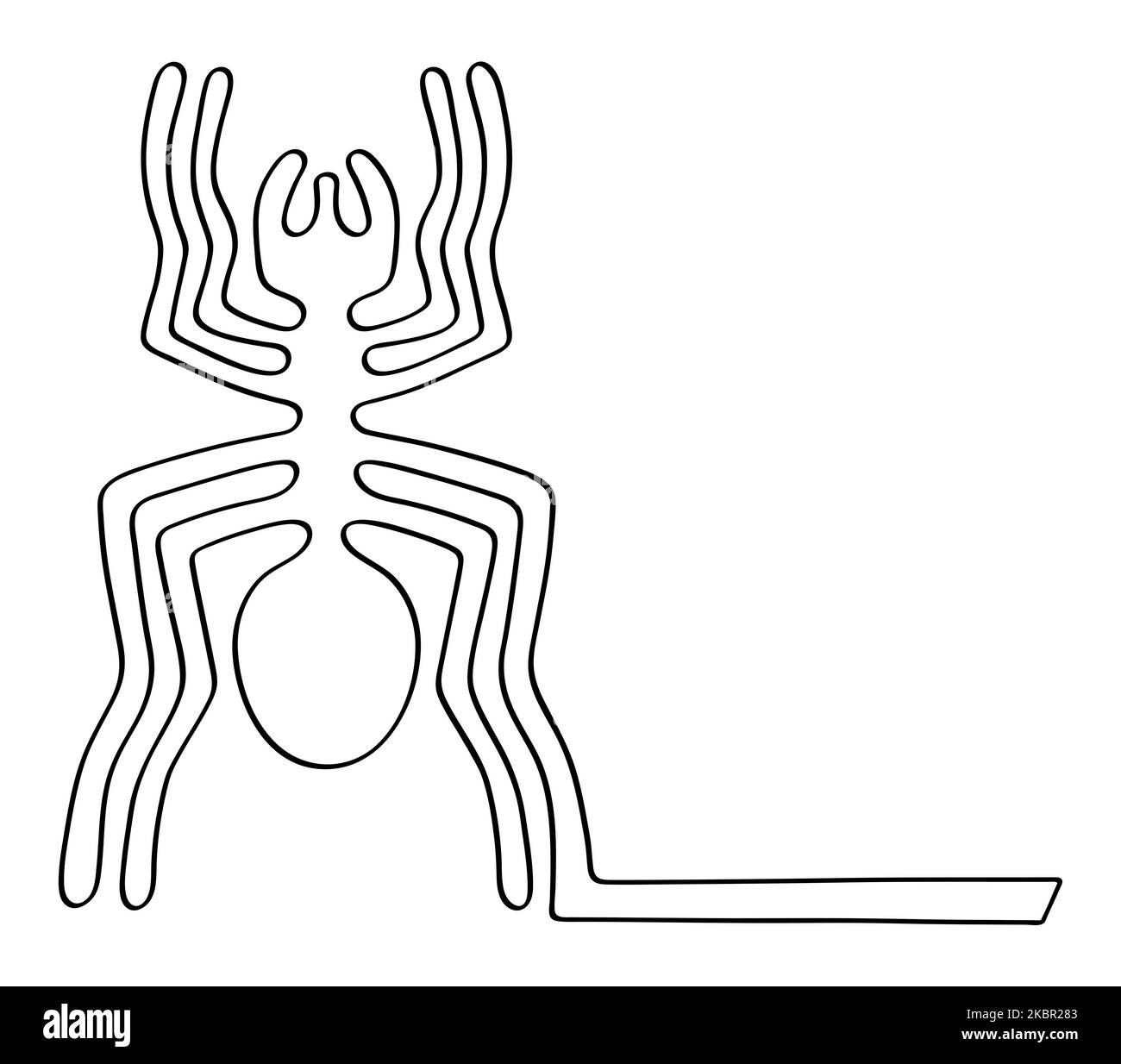Geoglyph of the spider from Nazca, The Nazca Lines, Nazca Desert, Peru ...