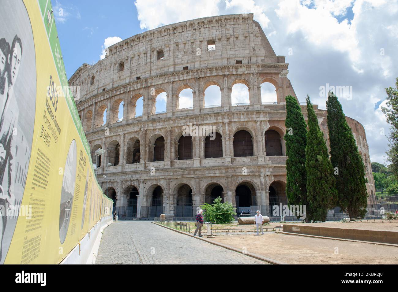 A general view shows the Coliseum monument in Rome, Italy, on June 10 ...