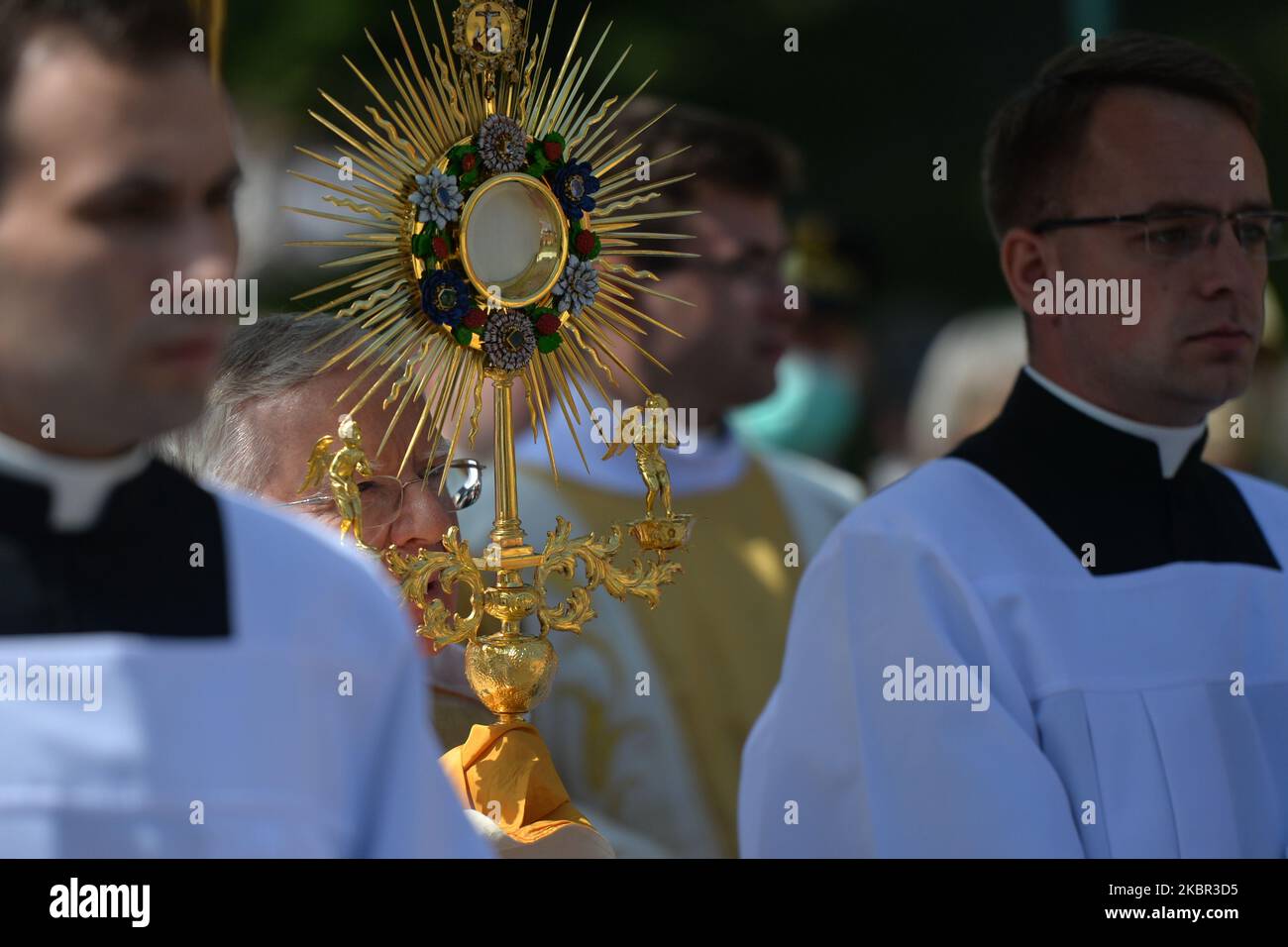 Archbishop Marek Jedraszewski leads a procession of the Blessed ...