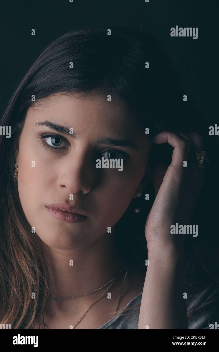 Studio session of the italian actress Benedetta Porcaroli, protagonist ...