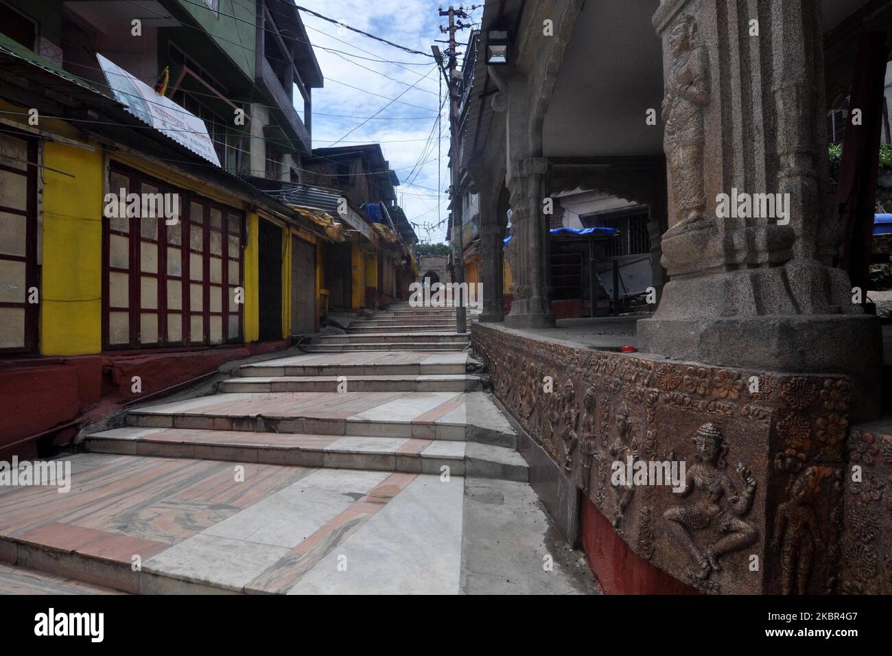 A deserted view of the Kamakhya Temple during ongoing COVID-19 lockdown ...