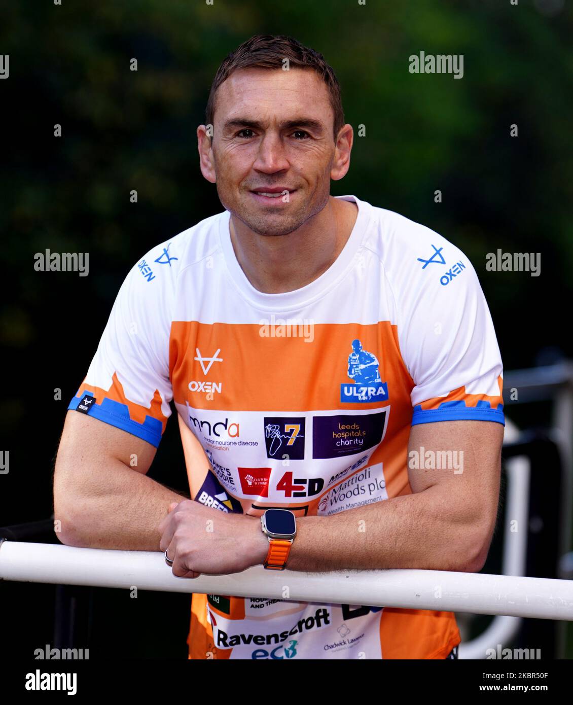 Kevin Sinfield ahead of a media interview at Hotel Football, Manchester ...