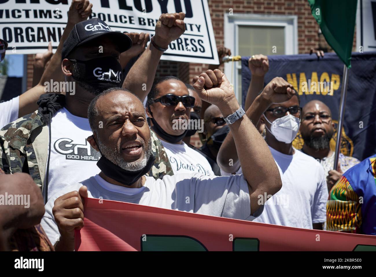 Community members stage a rally outside the Camden History Society ...