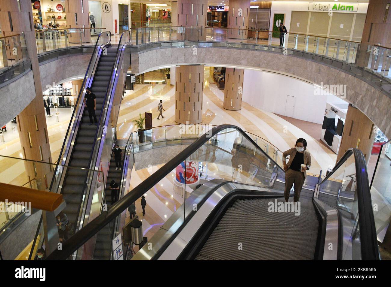 Visitors inside the Kuningan City Mall shopping center, Jakarta, on ...
