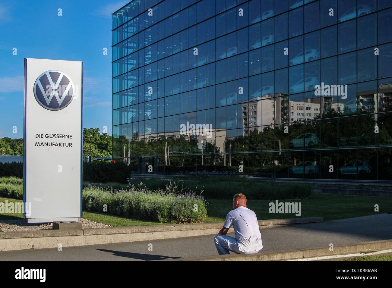 Volkswagen Transparent factory is seen in Dresden, Germany on 11 June ...