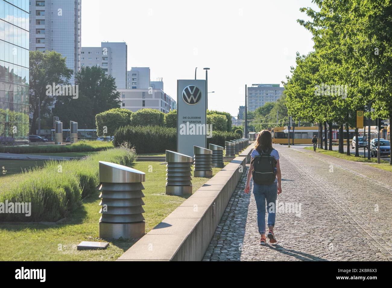 Volkswagen Transparent factory is seen in Dresden, Germany on 11 June ...