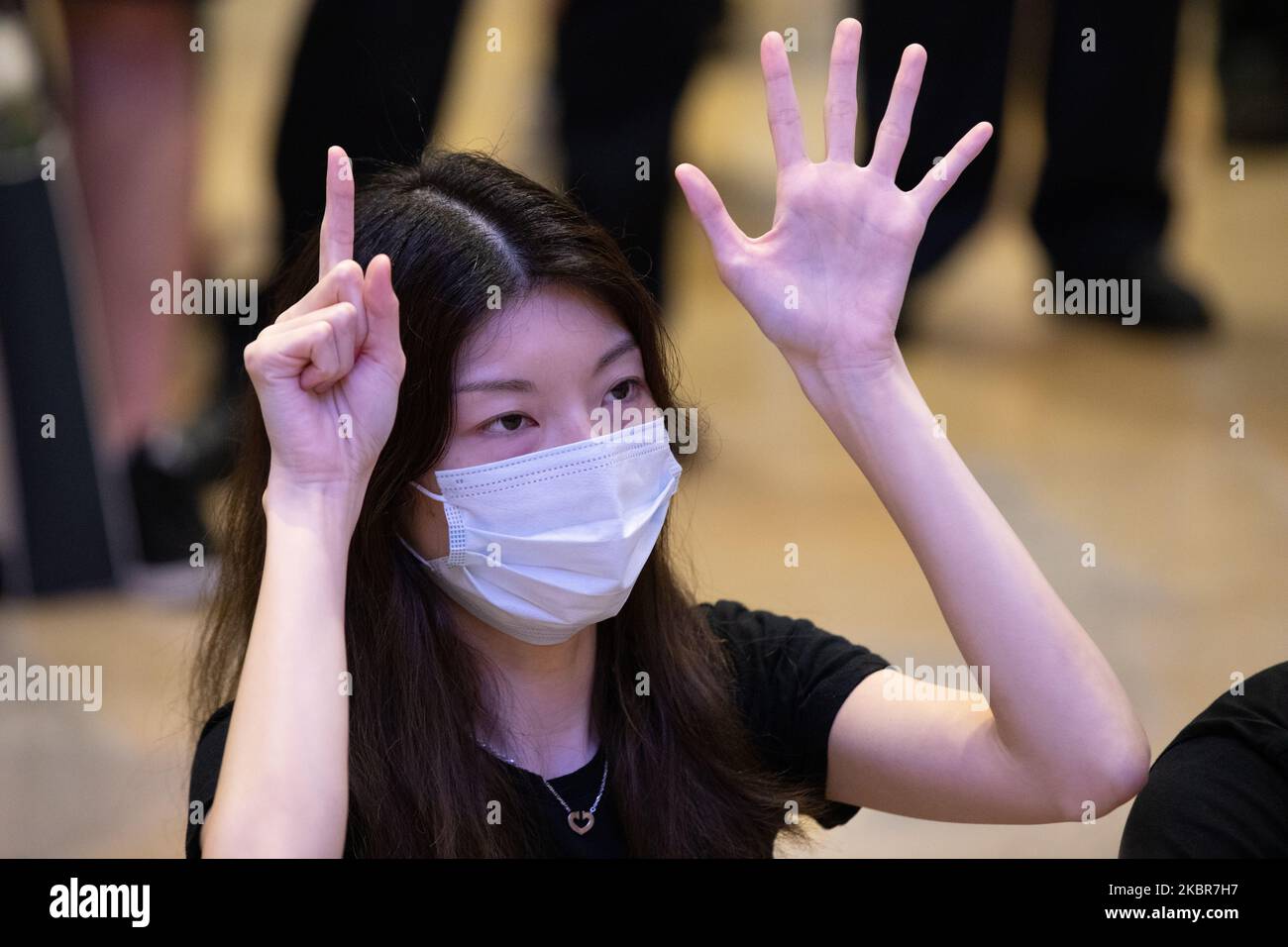 Pro Democracy supporters hold Hong Kong Independence signs and chant ...