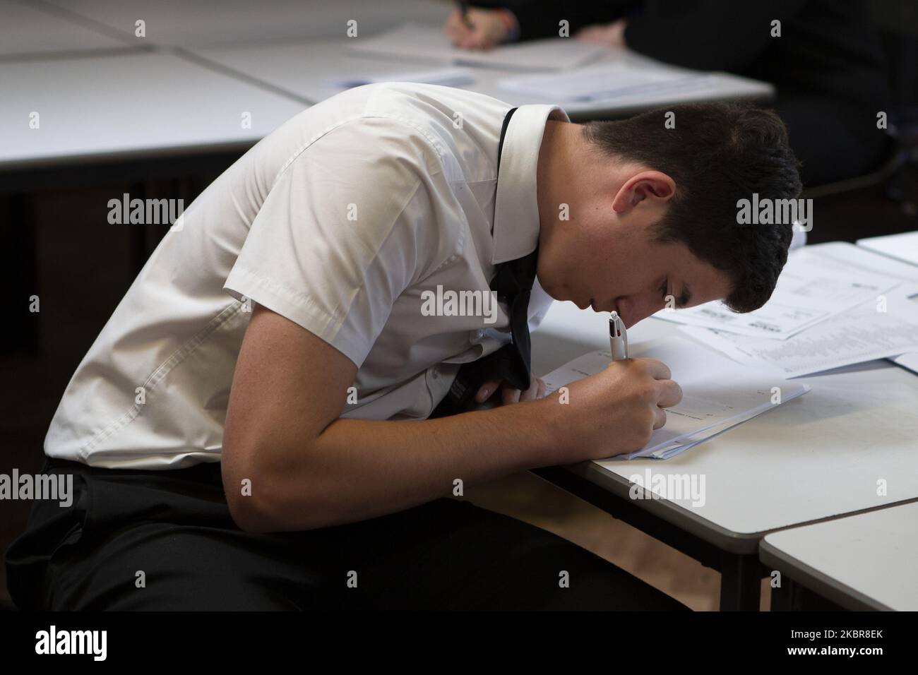 A year 10 pupil doing work . Ortu Gable Hall School in Corringham ...