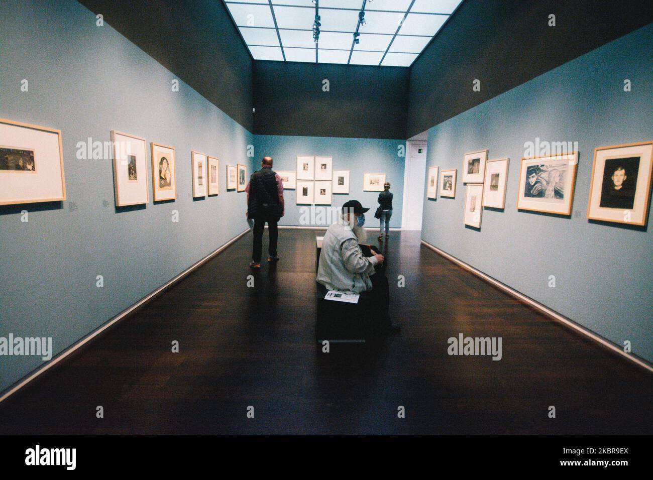 People browse press preview Edvard Munch and Max Klinger exhibition ...