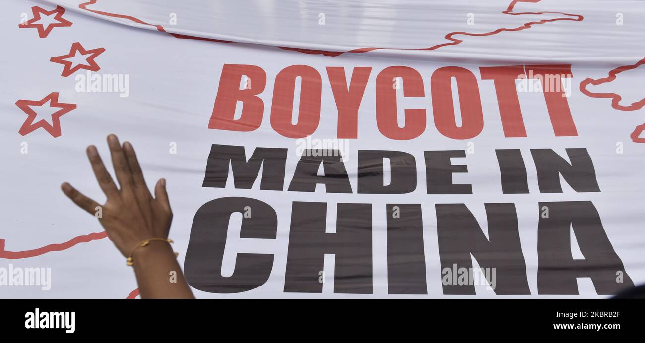 Congress party supporters hold a flag displaying the country and flag ...