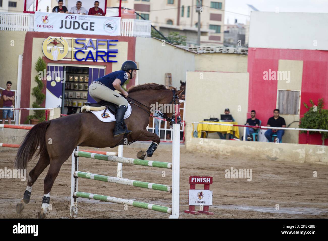 A palestinian rider Ghazy Mushtaha “17 years old” jumping that resumed ...