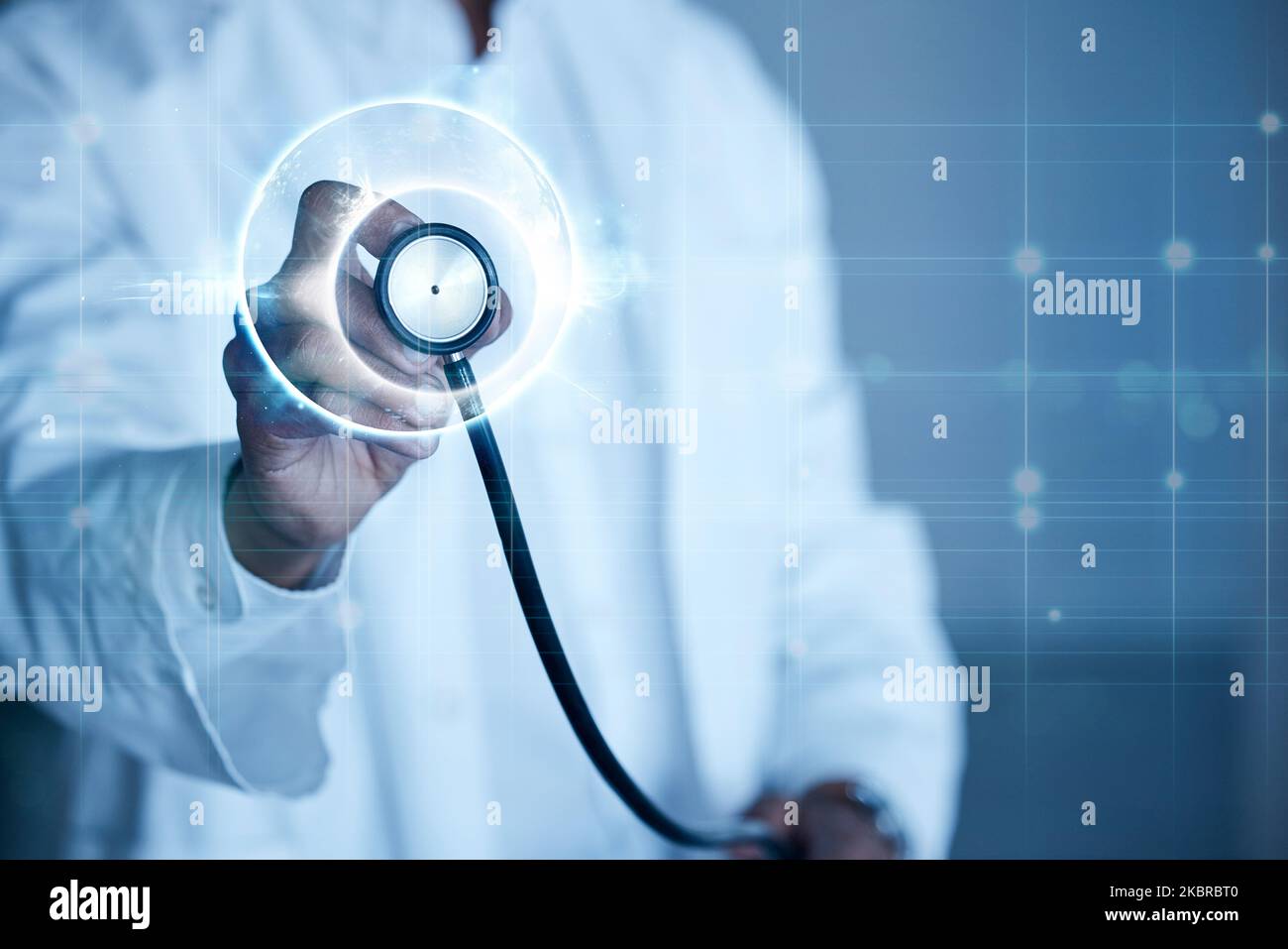 Doctor, stethoscope and global healthcare, medical services and ...