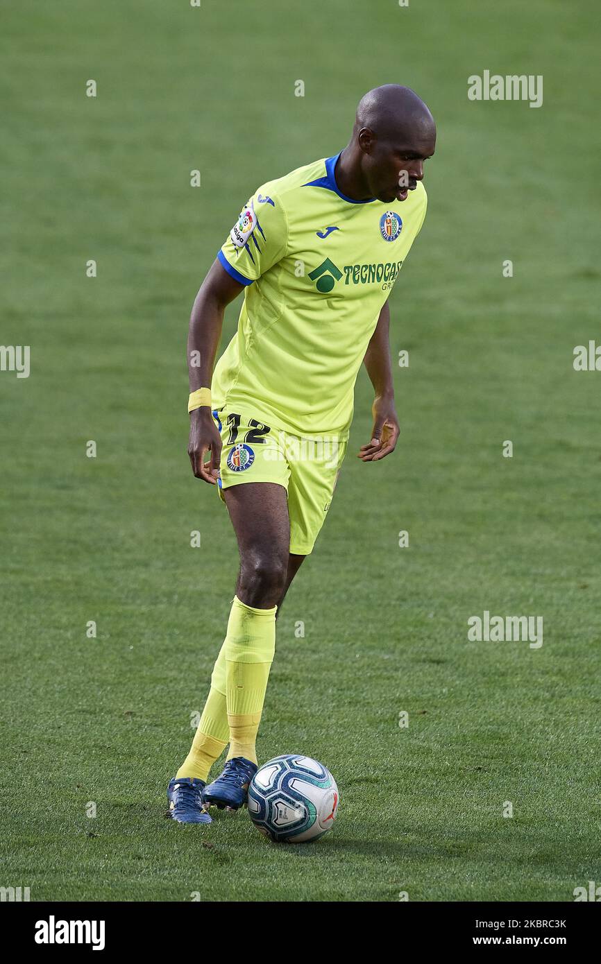 Allan Nyom of Getafe controls the ball during the Liga match between ...