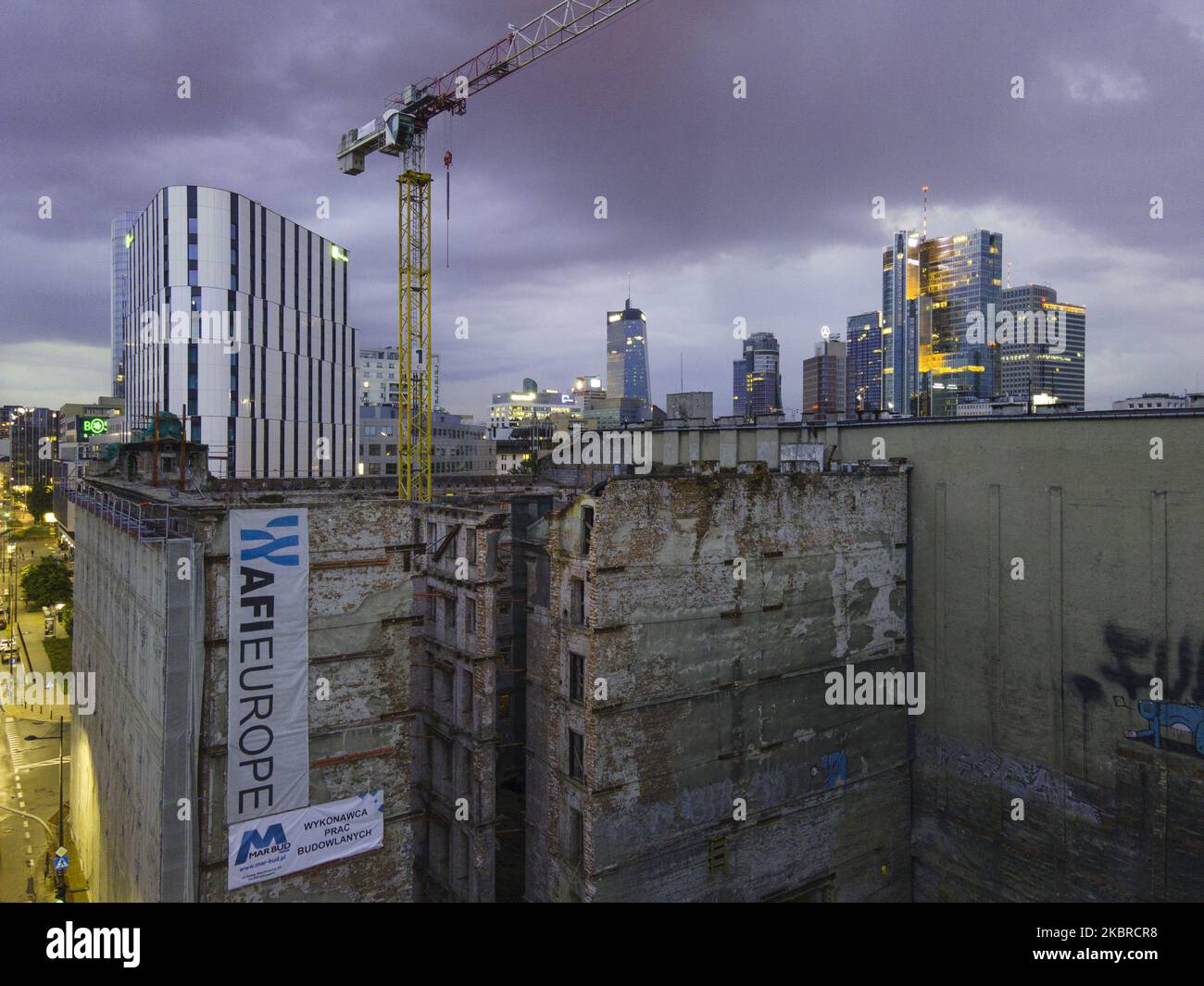 The Wolf Krongold tenement house is seen inder renovation in the Wola ...