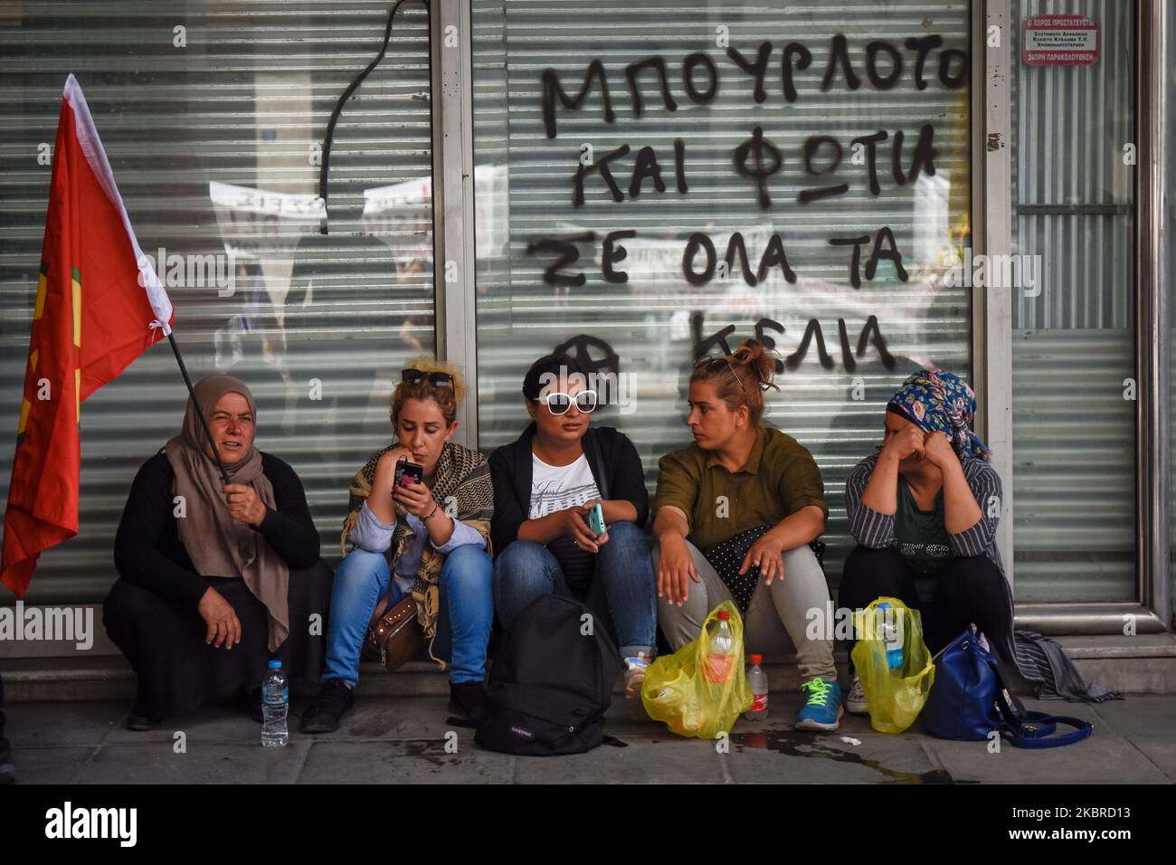 People took the streets of Athens, Greece to protest due the World ...