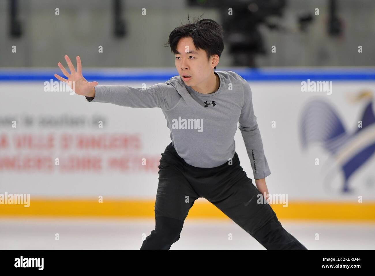 WESLEY CHIU (CAN) during Men Practice, at the ISU Grand Prix of Figure ...