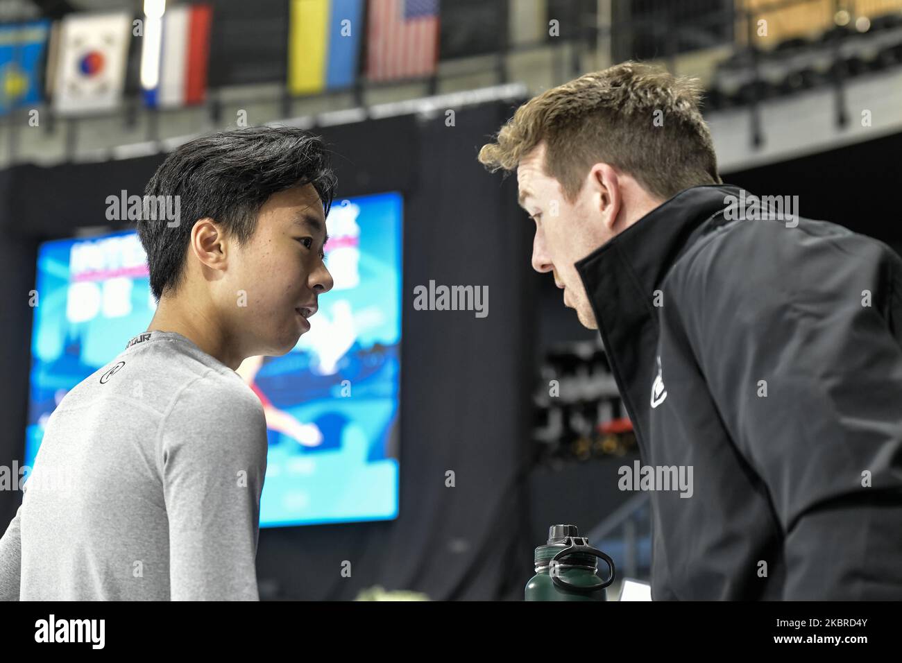WESLEY CHIU (CAN) during Men Practice, at the ISU Grand Prix of Figure ...