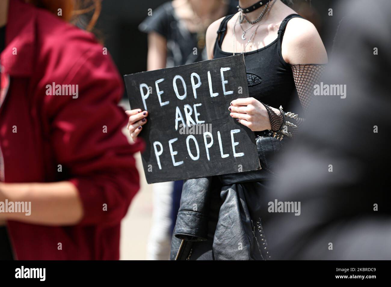 Protesters gathering with signs and messages to celebrate Black Culture ...