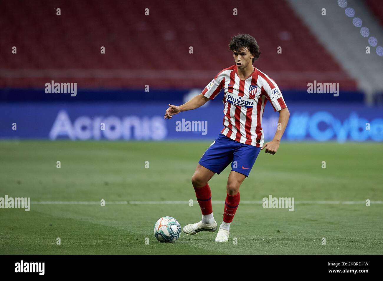Joao Felix of Atletico Madrid controls the ball during the Liga match ...