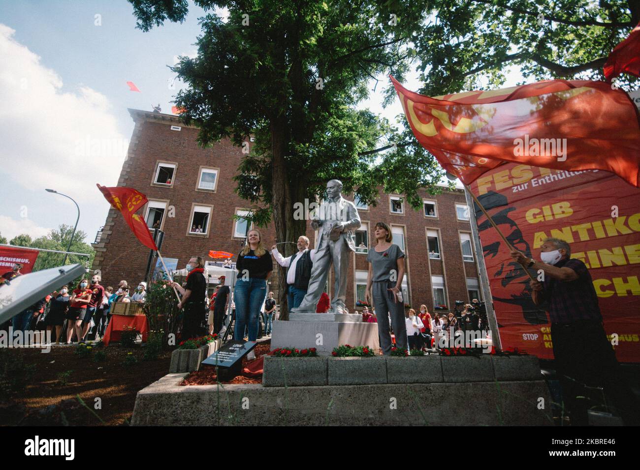 The lenin statue is unveiled in Gelsenkirchen, Germany, on June 20 ...