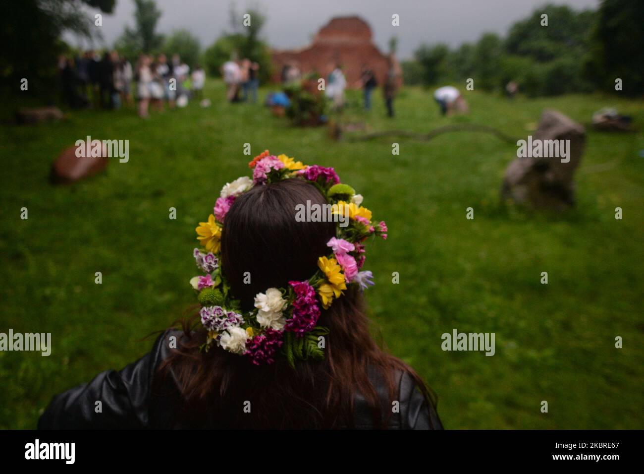 Summer solstice celebration this is a pagan fertility rite hi-res stock ...