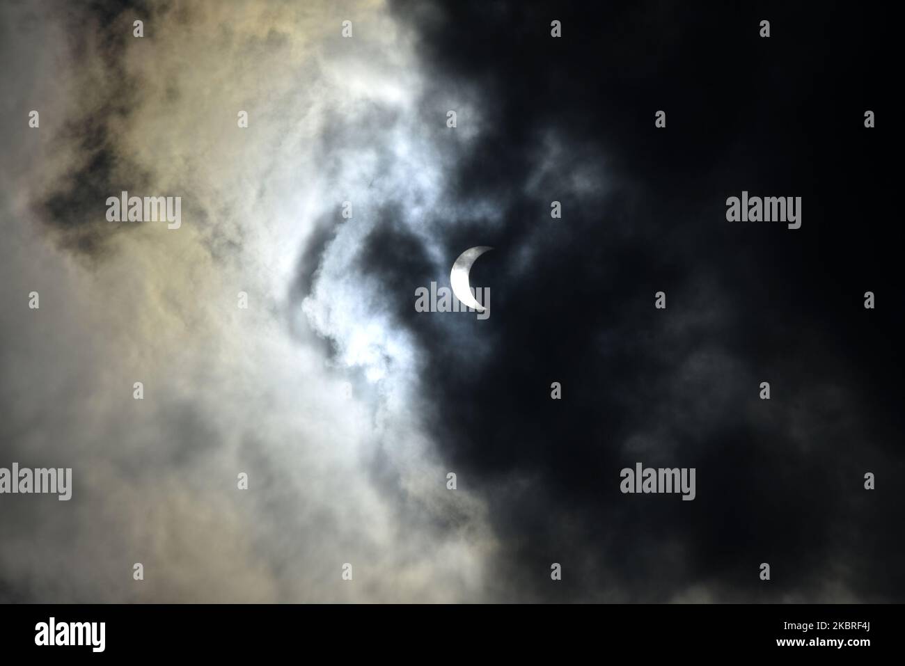 Partial Solar Eclipse seen from Kirtipur, Kathmandu, Nepal on Sunday ...
