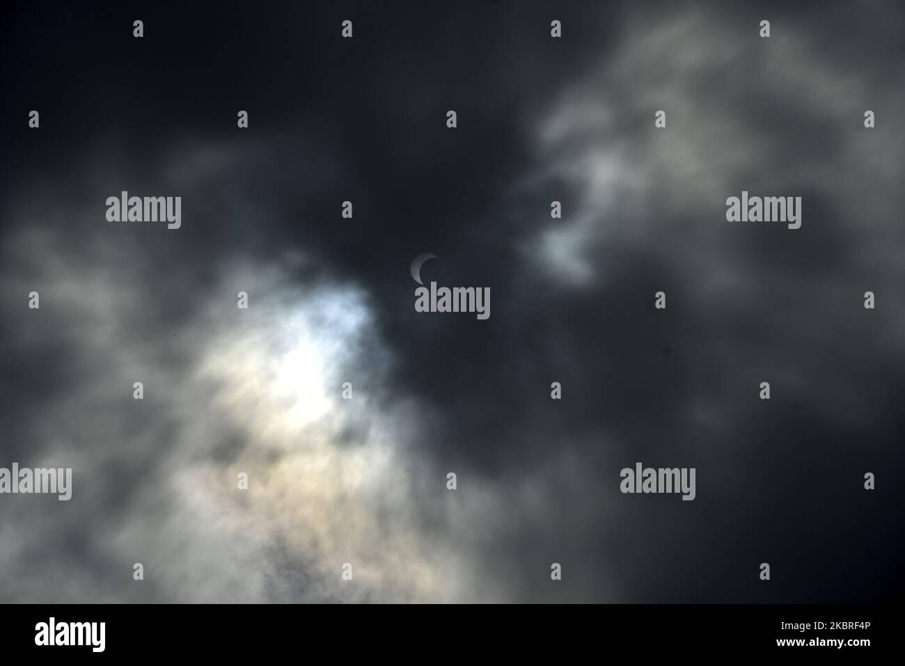 Partial Solar Eclipse seen from Kirtipur, Kathmandu, Nepal on Sunday ...