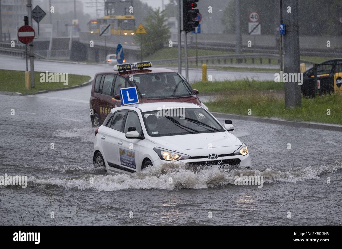 Heavy rain in Warsaw. 22 June, 2020, Warsaw, Poland (Photo by Krystian ...