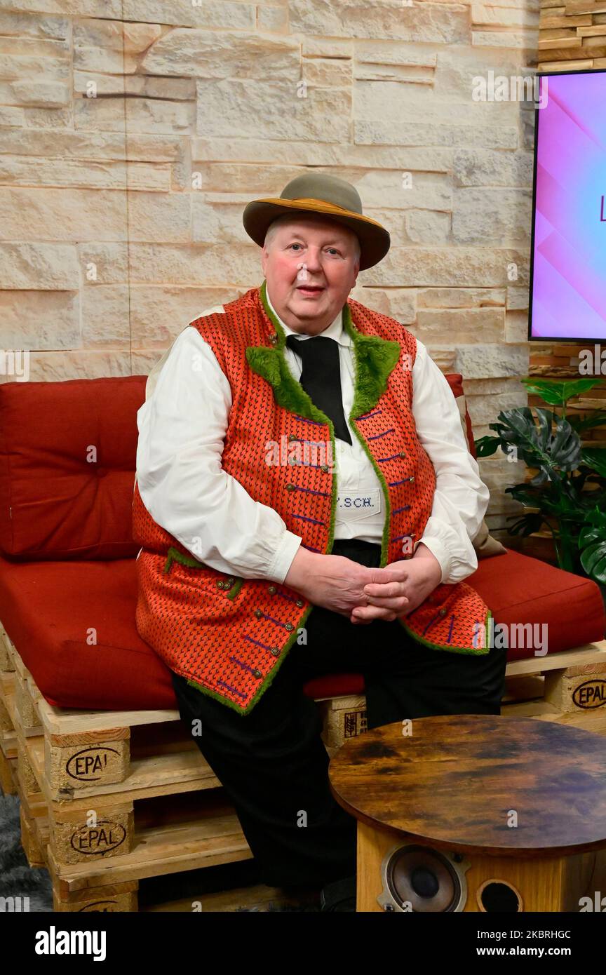 Wolfgang Schwalm von den Wildecker Herzbuben bei der Aufzeichnung der ...