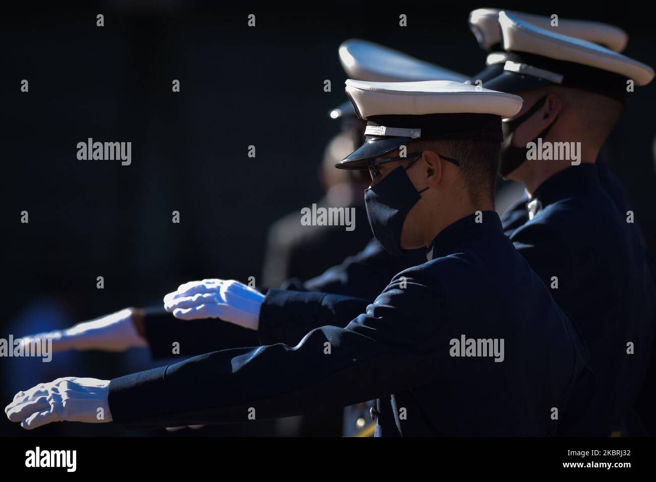 Brazilian Air Force soldiers are seen before the the Opening Ceremony ...