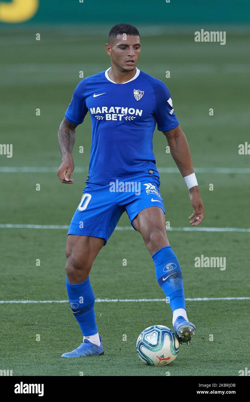 Diego Carlos of Sevilla in action during the Liga match between ...
