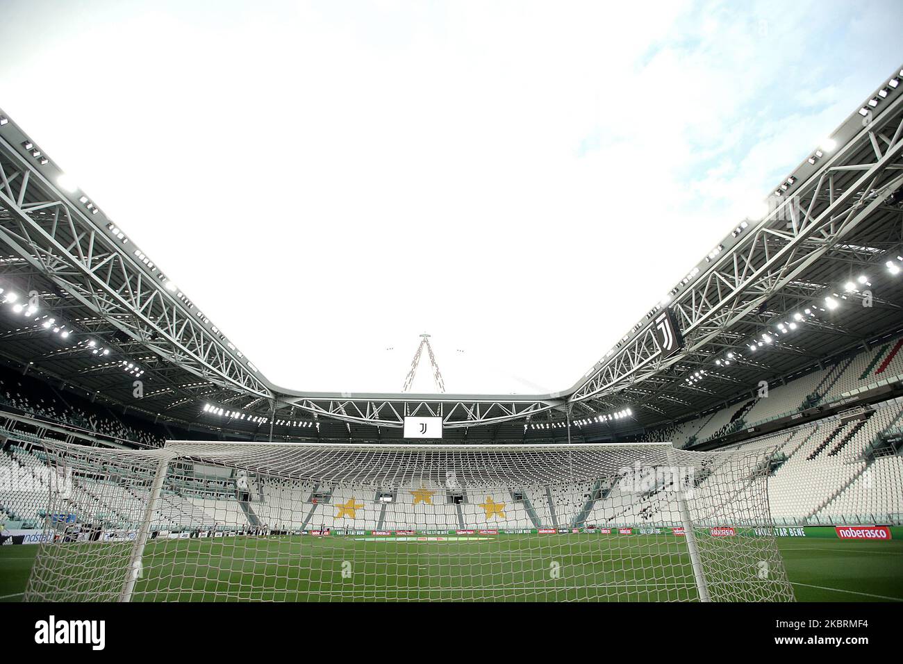 A general view of Allianz Stadium empty during the Serie A match ...