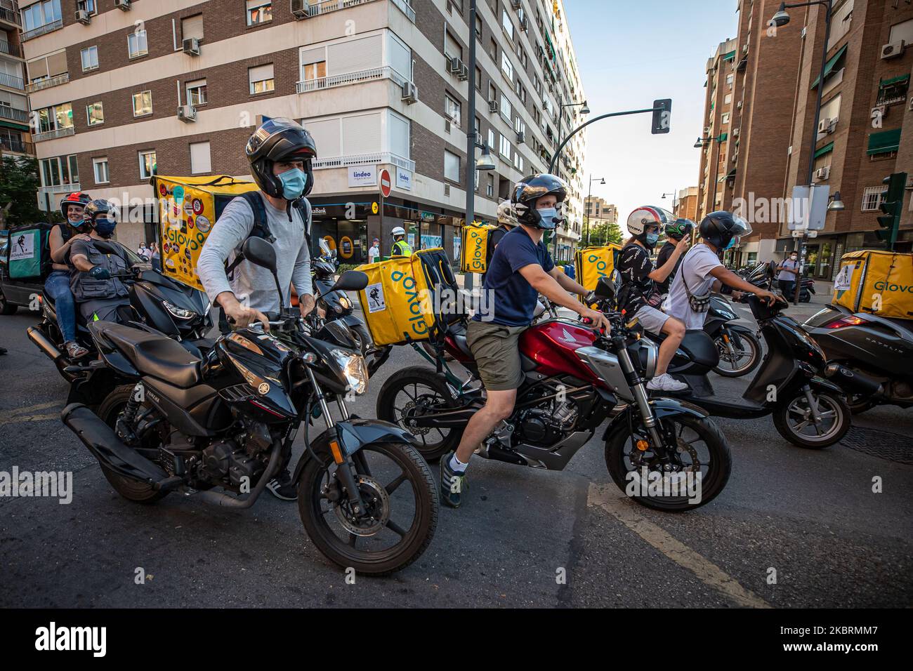 Food delivery riders protests against poor working conditions and and ...