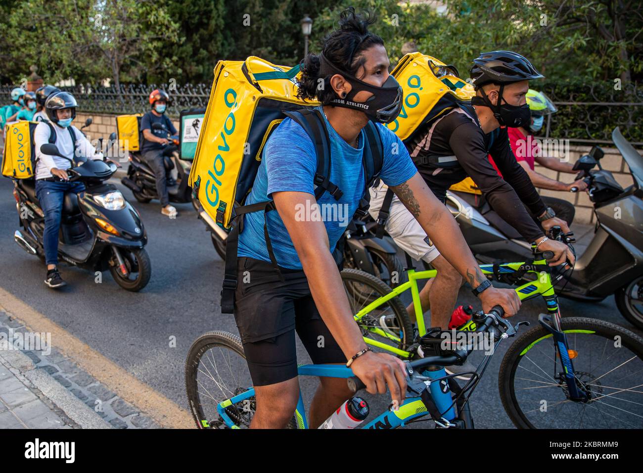 Food delivery riders protests against poor working conditions and and ...