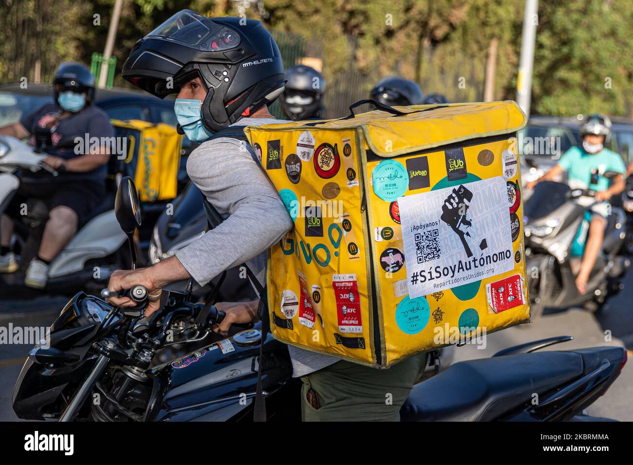 Food delivery riders protests hi-res stock photography and images - Alamy