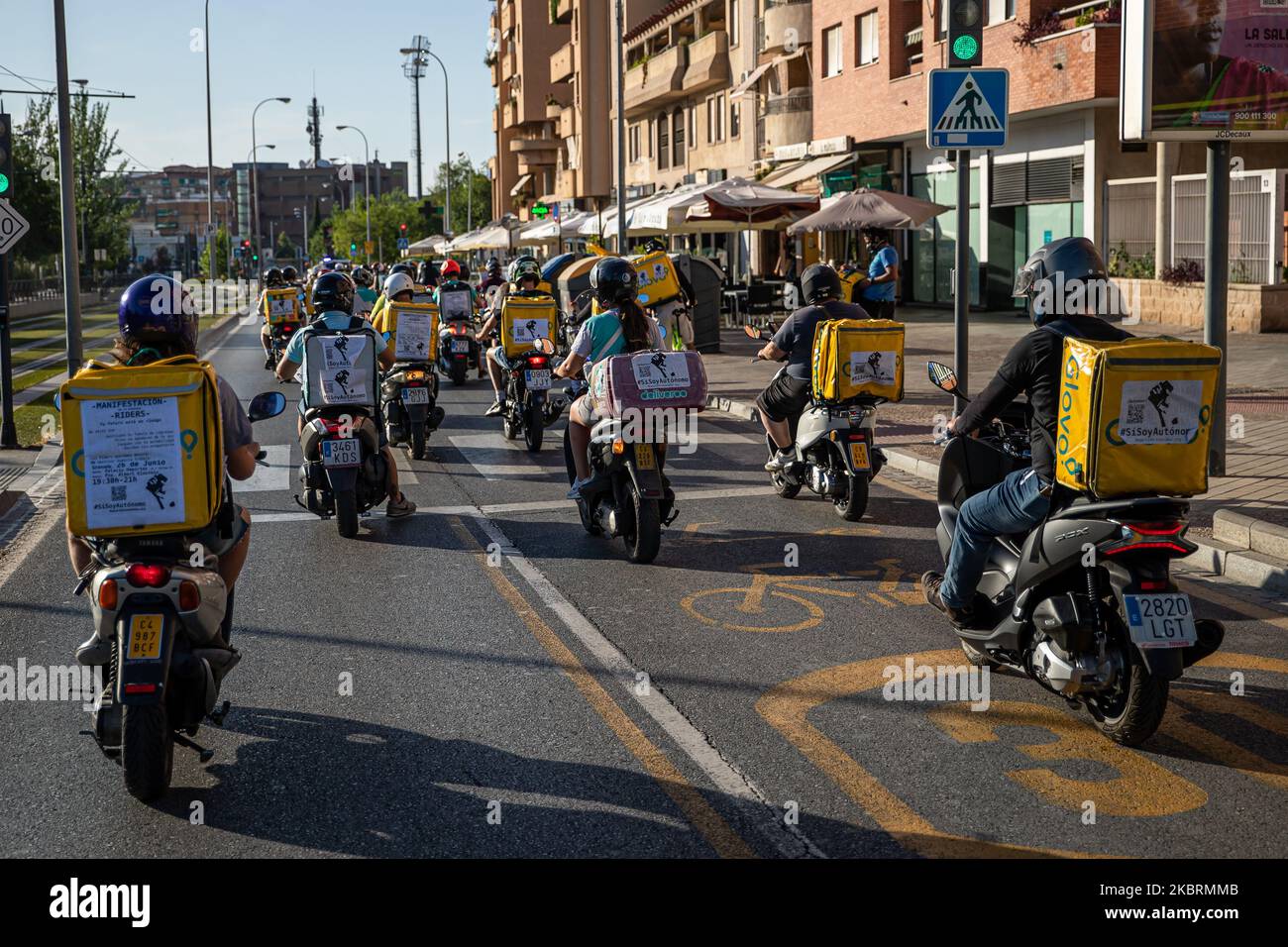Food delivery riders protests against poor working conditions and and ...