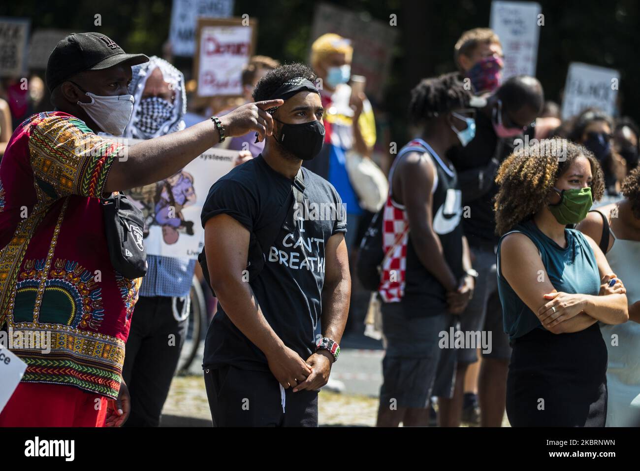 People protest against racism and for racial equality and pay tribute ...