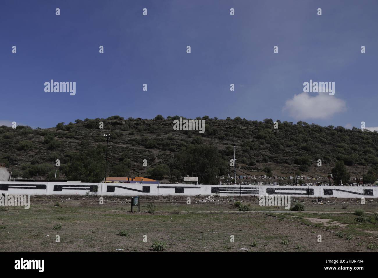 Overview of the Xico-Chalco Civil Pantheon, State of Mexico, on June 26 ...