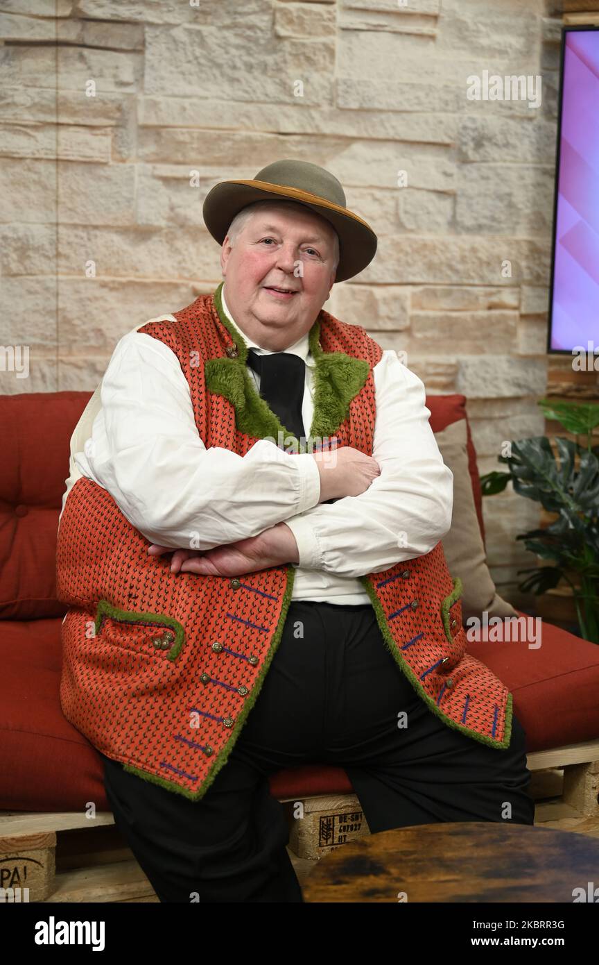 Wolfgang Schwalm von den Wildecker Herzbuben bei der Aufzeichnung der ...