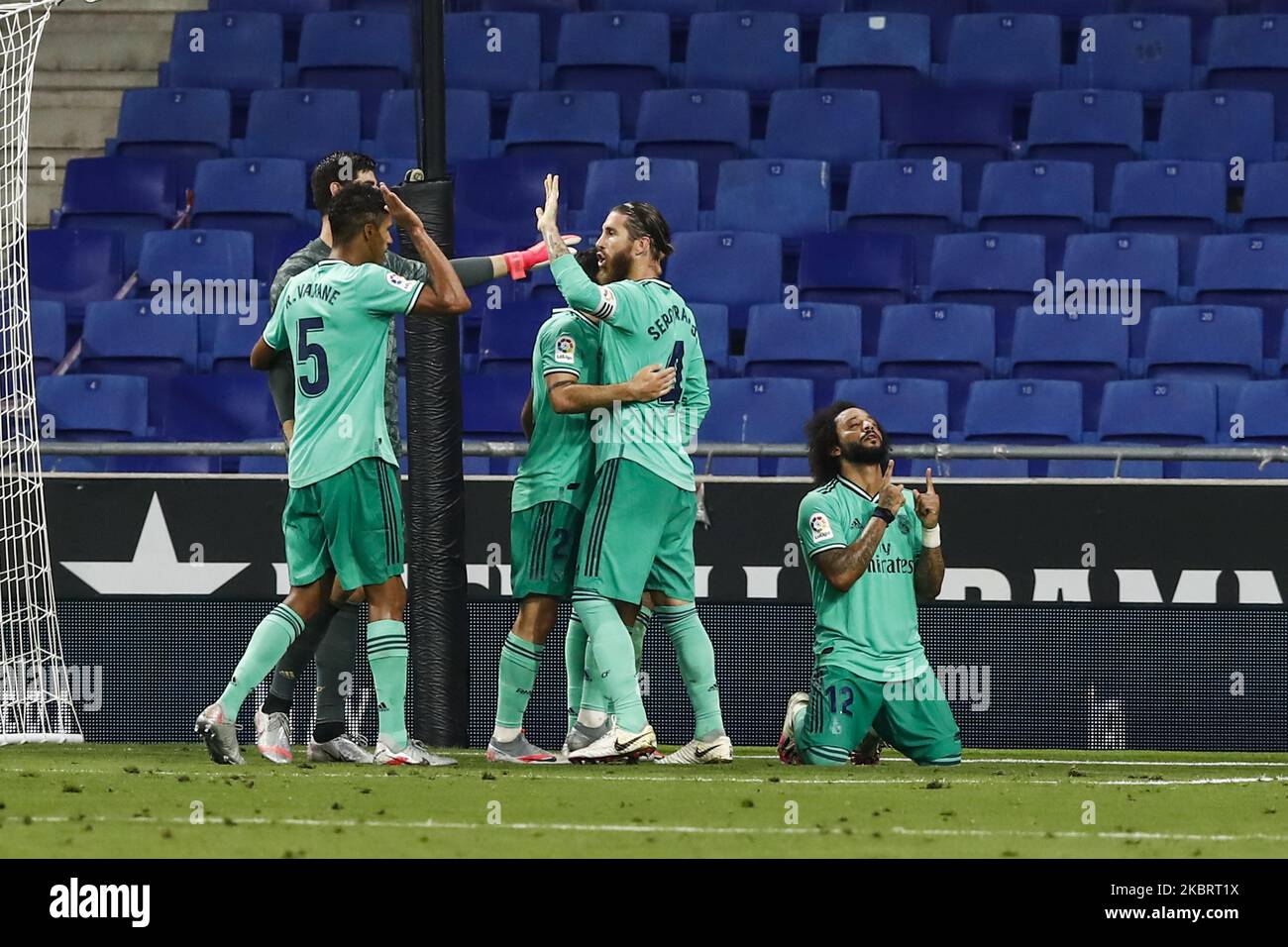 05 Raphael Varane of Real Madrid, 04 Sergio Ramos of Real Madrid AND 12 ...