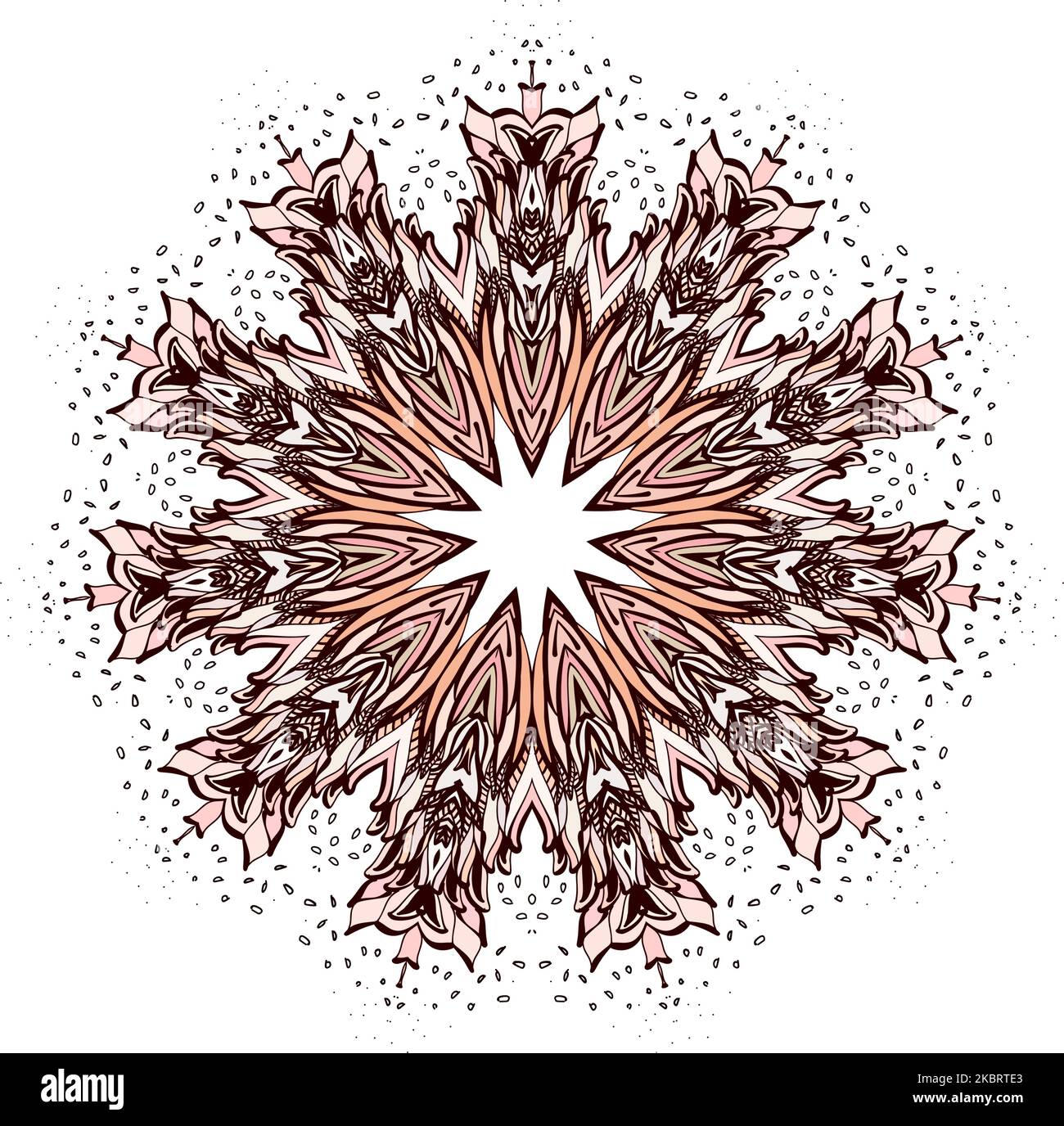 Ornamental Round Floral Pattern. Islam Arabic Indian Ottoman motifs ...