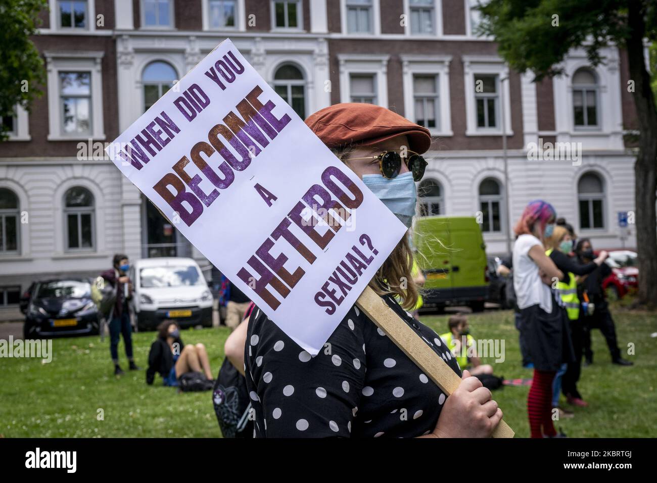 Pride demonstration and march downtown Utrecht, a semi large city in ...
