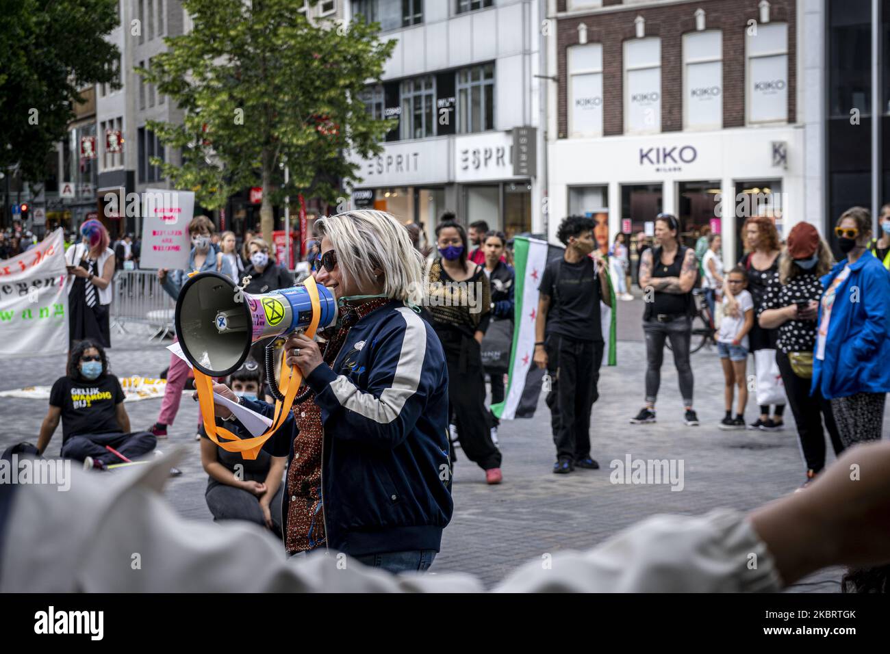 Pride demonstration and march downtown Utrecht, a semi large city in ...