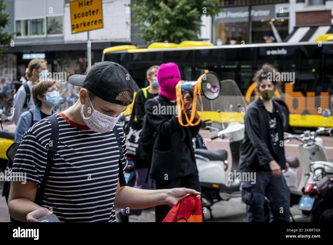 Pride demonstration and march downtown Utrecht, a semi large city in ...