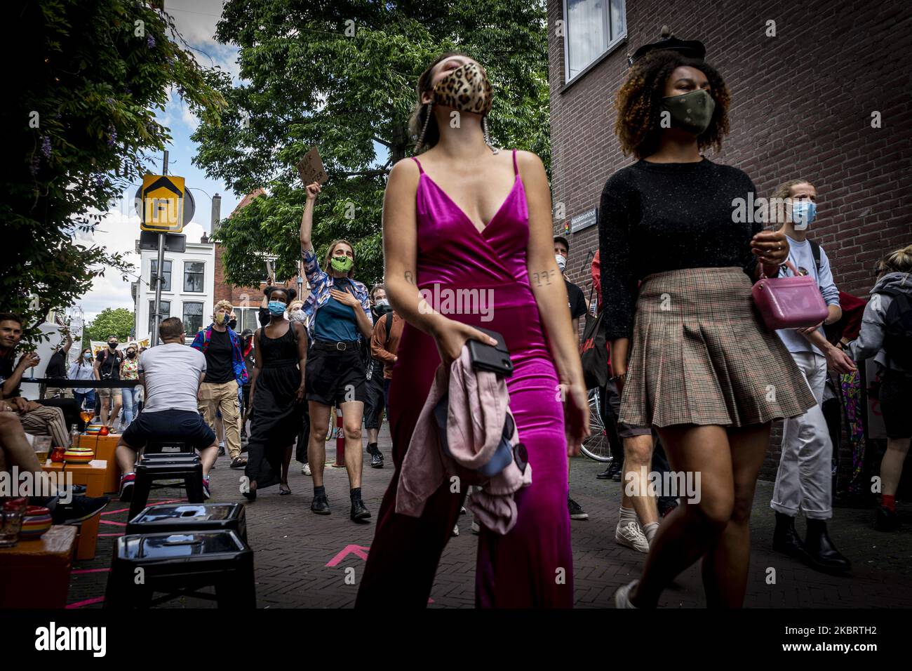 Pride demonstration and march downtown Utrecht, a semi large city in ...